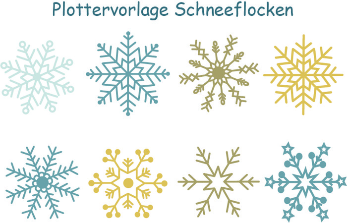 Plottervorlage Schneeflocken