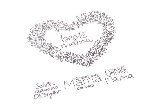 Singleline Muttertag Plotterdatei SVG DXF FCM