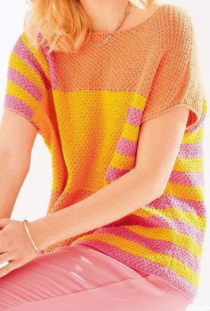 Strickanleitung: Ärmelloser Pulli mit quergestrickter Schulterpasse