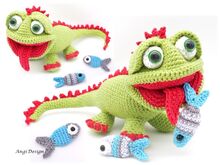 Drache häkeln - grün++wunderbar beeindruckend