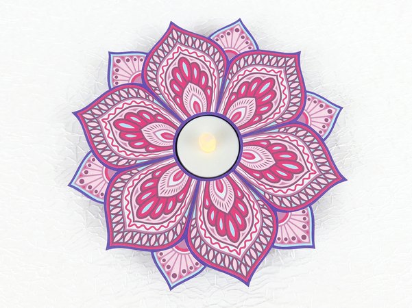Teelichthalter – Mandala – Bastelanleitung und Vorlagen