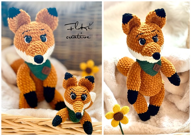 Häkelanleitung Fuchs Lucy mit Halstuch, deutsch, Amigurumi,