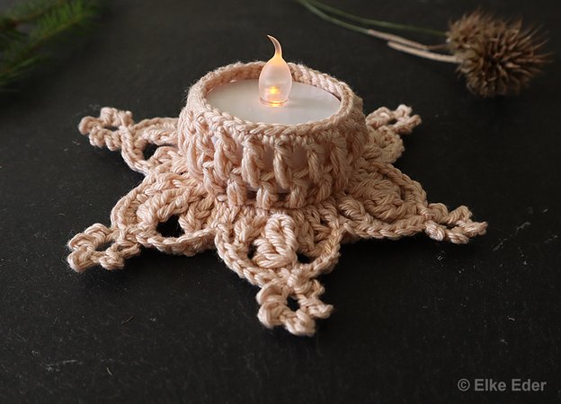 LED Tealight Holder "Let it Glow" - Crochet Pattern