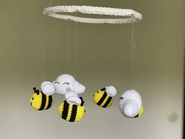 Crochet Pattern - Baby Mobile Bees