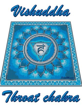 Häkelmuster * VISHUDDHA - HALS CHAKRA * Grafik für C2C Decke
