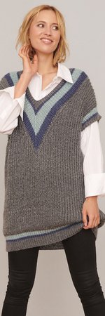 Strickanleitung Pullunder/Slipover im Halbpatent-Muster "Manon"