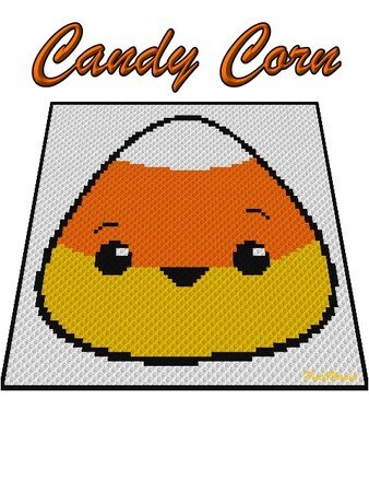 Häkelmuster * CANDY CORN * Grafik für C2C Decke