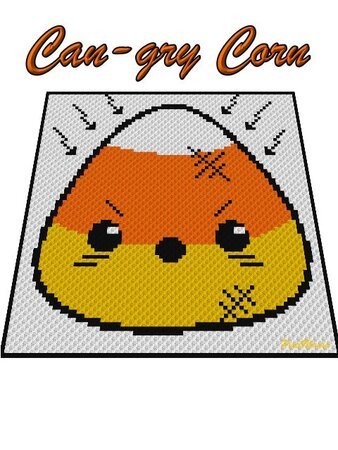 Häkelmuster * CAN-GRY CORN * Grafik für C2C Decke