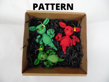 Crochet Dragon brooch