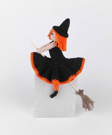 Geschenk-Tüte Geschenk-Tasche Halloween Hexe - einfach aus Wollresten