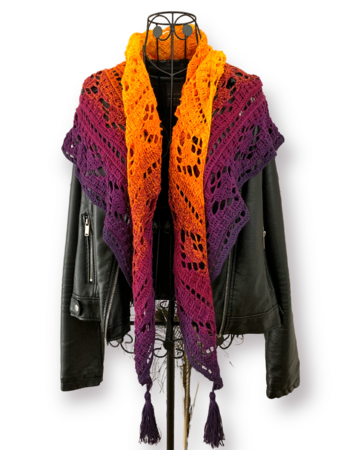 Crochet Pattern Triangular Scarf "Chrysis"