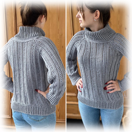 Pulli häkeln // Rollkragen-Pullover häkeln