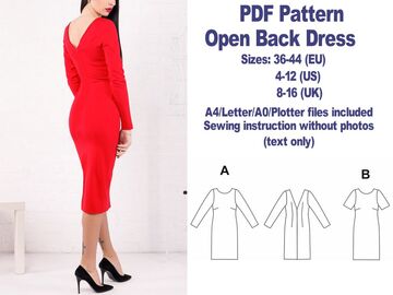 Pinafore Dress Sewing Pattern PDF Sewing Patterns Women Sewing Pattern