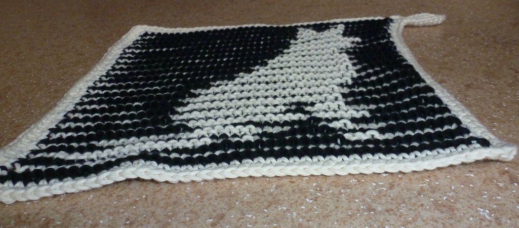 Hunde-Lappen - tierische Lappen mit Schattenstrickmotiven