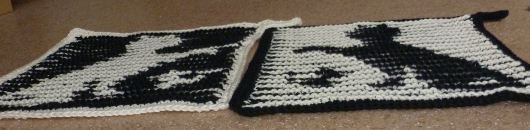 Katzen-Lappen - Tierische Lappen mit Schattenstrickmotiven