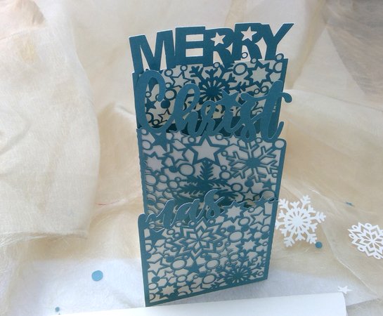 Karte Merry Christmas Plotterdatei SVG DXF FCM