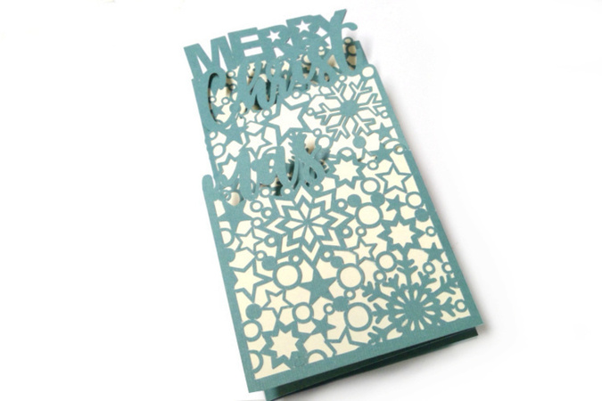 Karte Merry Christmas Plotterdatei SVG DXF FCM