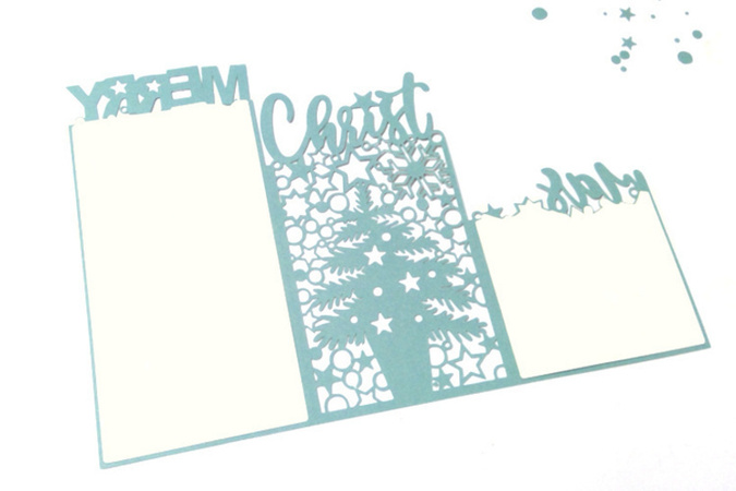 Karte Merry Christmas Plotterdatei SVG DXF FCM