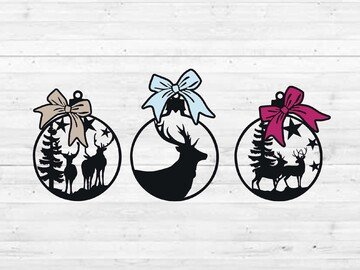 Plotterdatei Weihnachtskugel Alp, SVG zum selber plotten