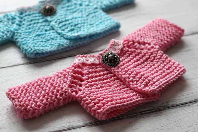 12-inch Dolls Cardigan Knitting Pattern
