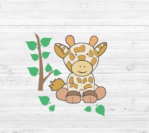 Giraffe SVG Plotterdatei, JPEG, PDF, PNG mit Anleitung zum selber plotten