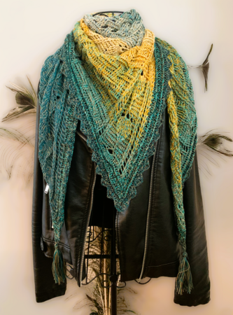 Crochet Pattern Triangular Scarf "Xanthis"