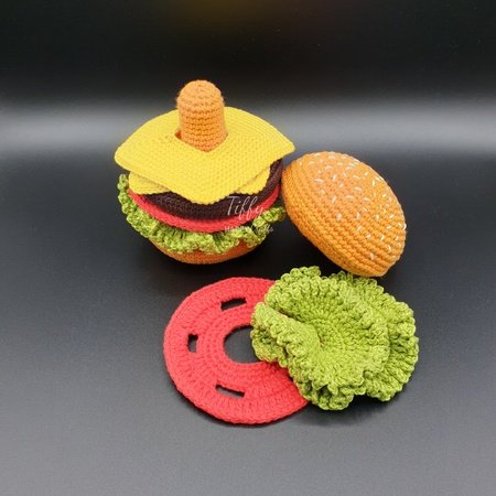 Hamburger Stacking Toy | Amigurumi Food Crochet Pattern PDF