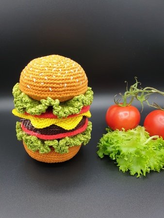 Hamburger Stacking Toy | Amigurumi Food Crochet Pattern PDF
