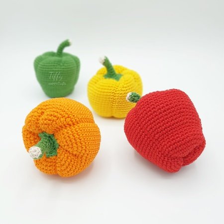 The Perfect Bell Peppers | Crochet fruits and vegetable Pattern PDF