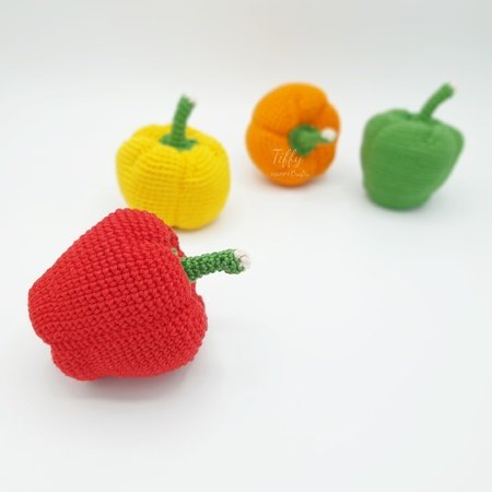 The Perfect Bell Peppers | Crochet fruits and vegetable Pattern PDF