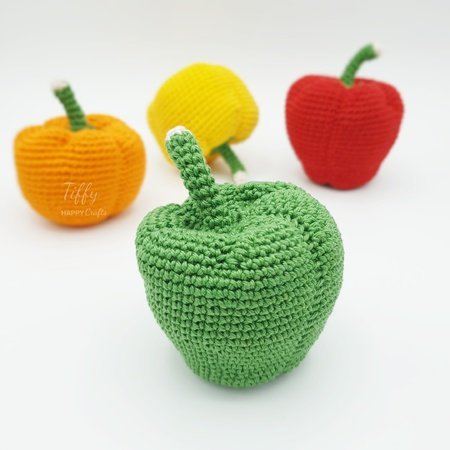 The Perfect Bell Peppers | Crochet fruits and vegetable Pattern PDF