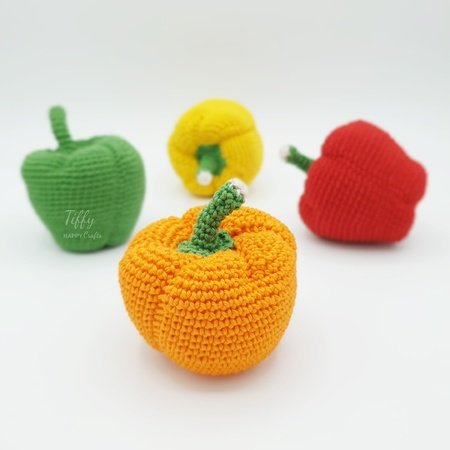 The Perfect Bell Peppers | Crochet fruits and vegetable Pattern PDF