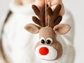 Christmas ornament tree's toy Rudolph