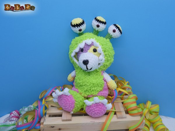 Das Alien-Kostüm und die Bärenbande, Häkelanleitung von DaDaDe