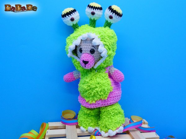 Das Alien-Kostüm und die Bärenbande, Häkelanleitung von DaDaDe