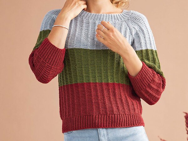 RAGLANPULLI BLOCKSTREIFEN