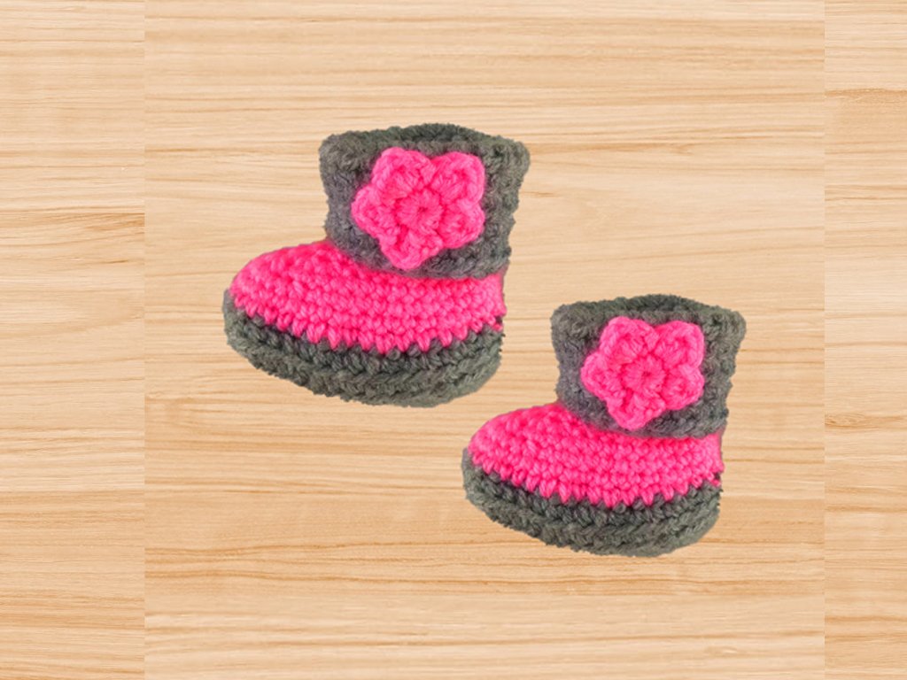 Häkelanleitung Baby Booties PDF + Video – Einfache Babyschuhe