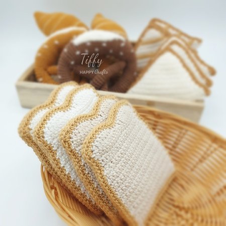 Brotscheibe, Toastbrot Scheibe Häkelanleitung PDF