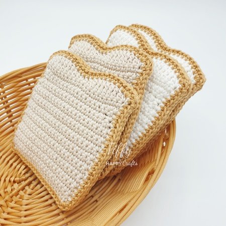 Brotscheibe, Toastbrot Scheibe Häkelanleitung PDF