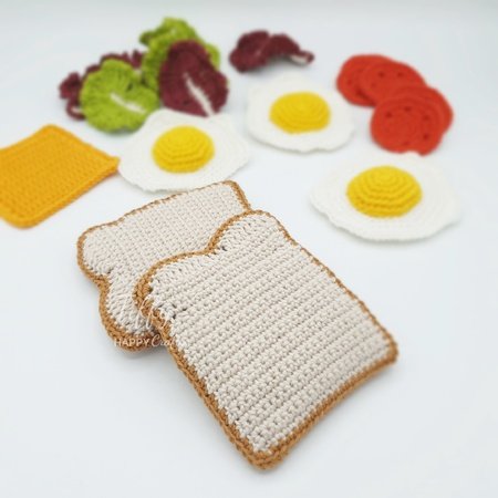 Brotscheibe, Toastbrot Scheibe Häkelanleitung PDF