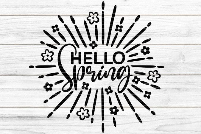 Hello Spring Plotterdatei SVG DXF FCM