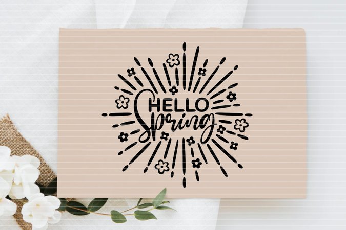 Hello Spring Plotterdatei SVG DXF FCM