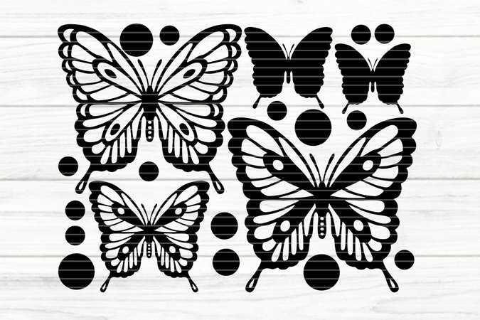 Schmetterlinge Plotterdatei SVG DXF FCM