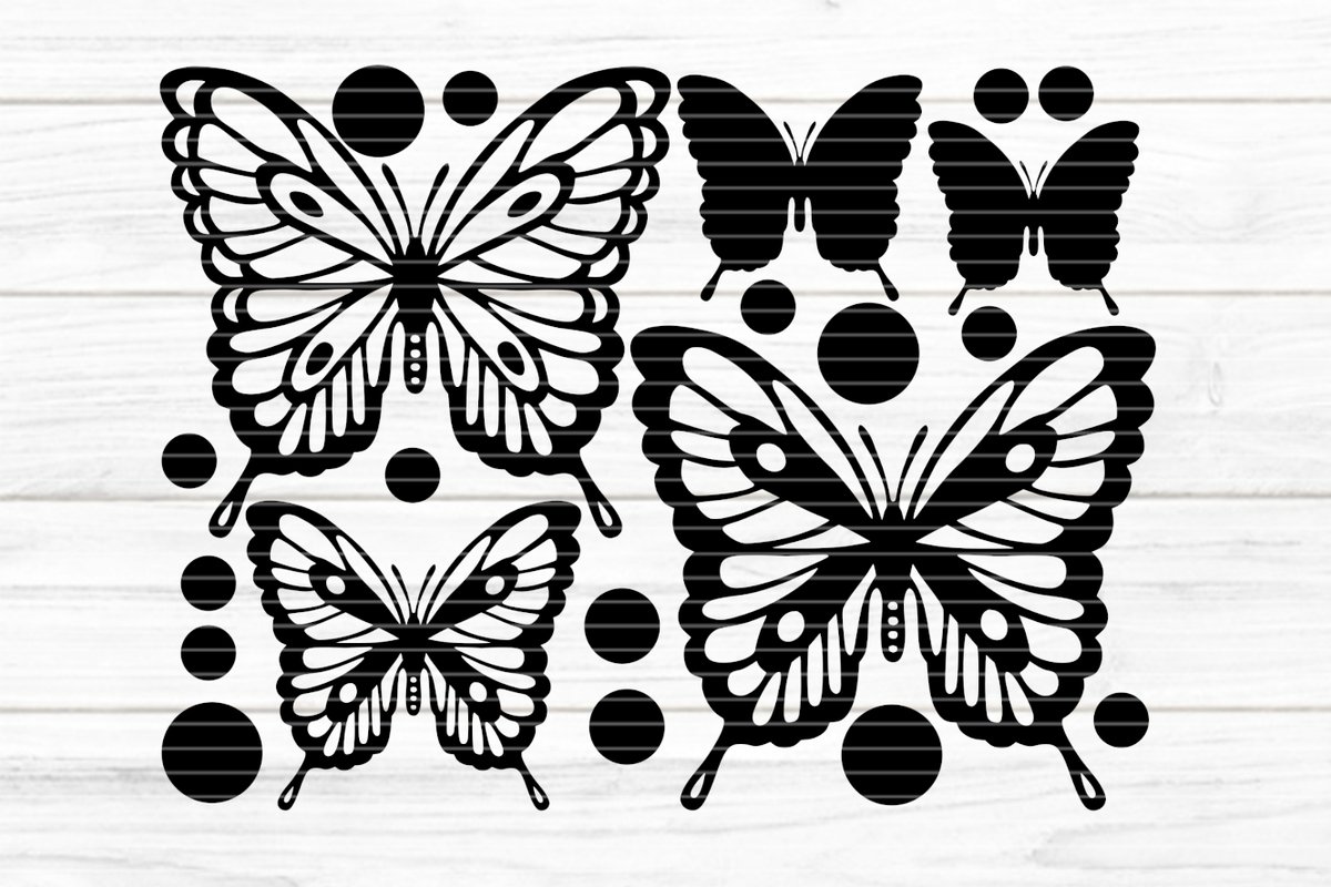 Schmetterlinge Plotterdatei SVG DXF FCM