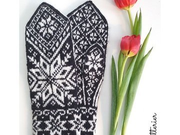 PATTERN: Dads Selbu Mittens ~ knitting stricken strikke votter breien