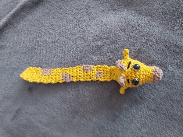 Häkelanleitung Lesezeichen Giraffe