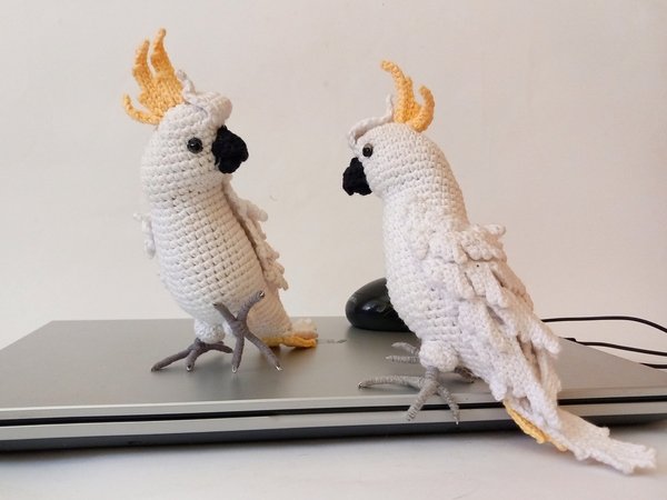 Cockatoo parrot. Crochet pattern