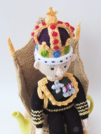 TeaCosyFolk's King Charles III Coronation Tea Cosy Knitting Pattern