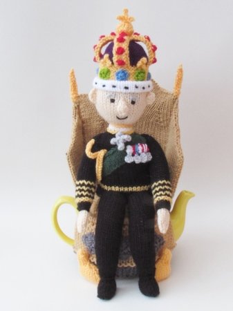 TeaCosyFolk's King Charles III Coronation Tea Cosy Knitting Pattern