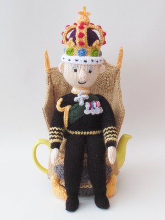 TeaCosyFolk's King Charles III Coronation Tea Cosy Knitting Pattern